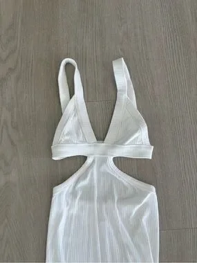 Indah | Dresses | Indah Body Alabama Cut Out Eco Rib Dress Ivory | Poshmark